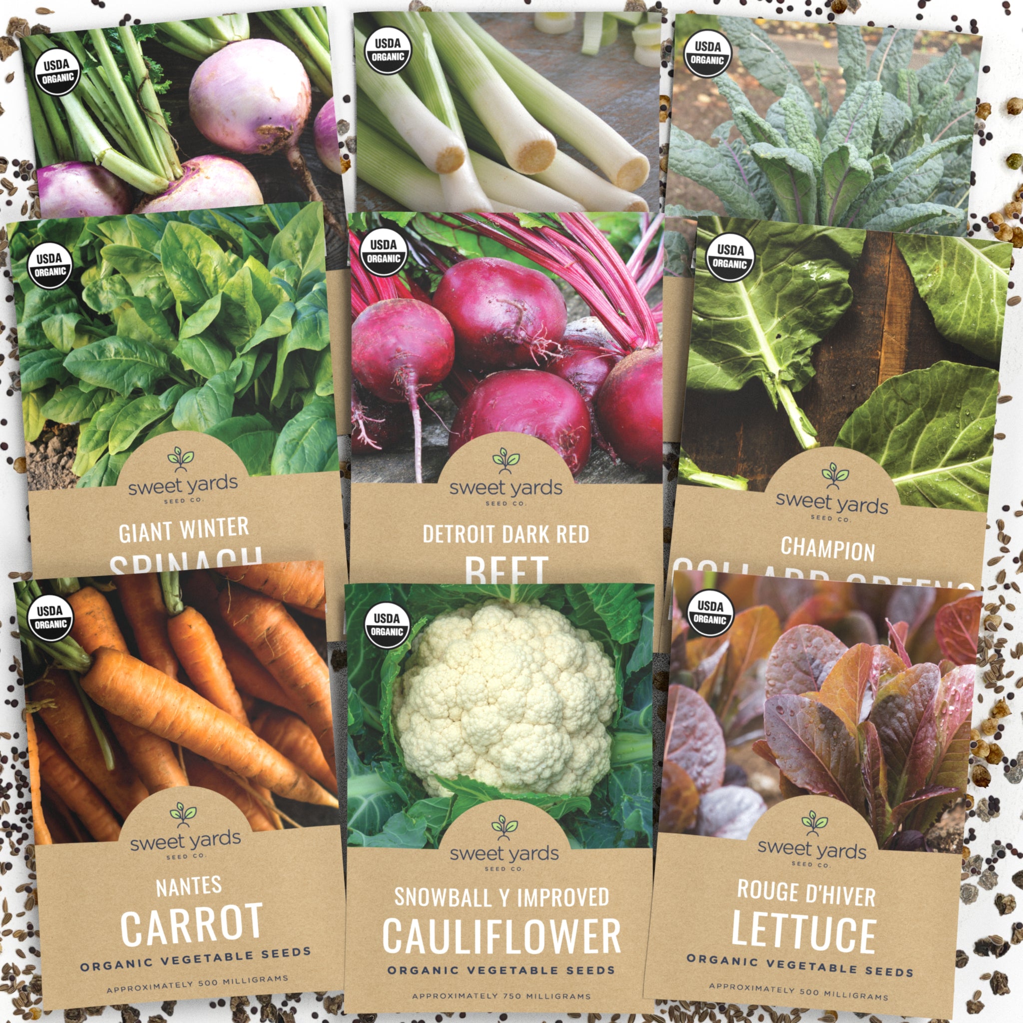 Organic Cold Hardy Winter and Fall Vegetable Variety Pack – Sweet Yards