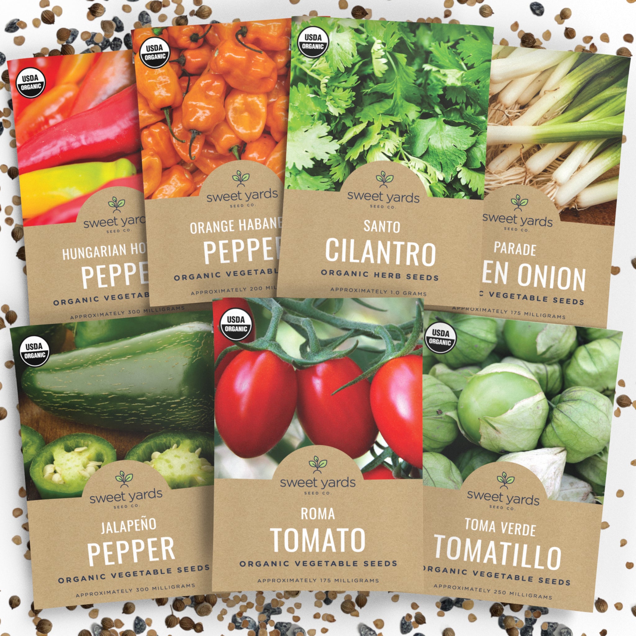 Organic Salsa Garden Vegetable Variety Pack - 7 Packets – Sweet Yards