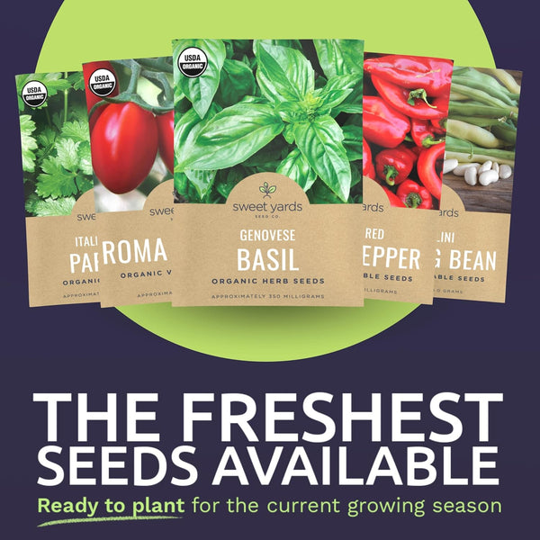 Organic Italian Garden Seeds Variety Pack - 12 Individual Packs – Sweet ...