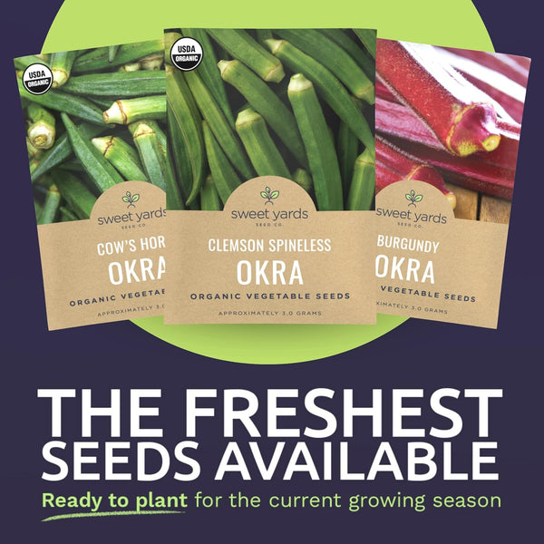Organic Okra Lovers Seeds Variety Pack - 3 Individual Packs – Sweet Yards